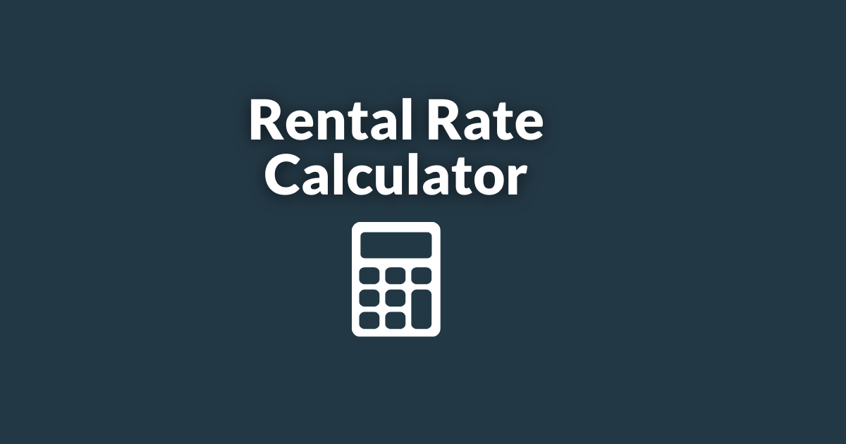 Market Comparison Rental Rate Calculator